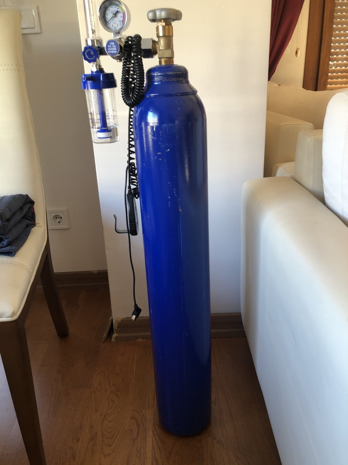 Secondhand Sesan MT-016 10 Liters Steel Oxygen Cylinder with Valve ...