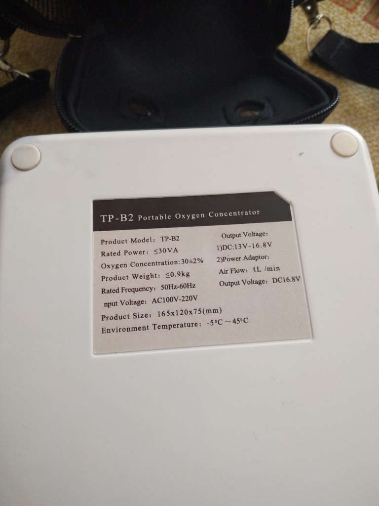 Secondhand TTLife TP-B2 1kg Portable Oxygen Concentrator - Medbidding